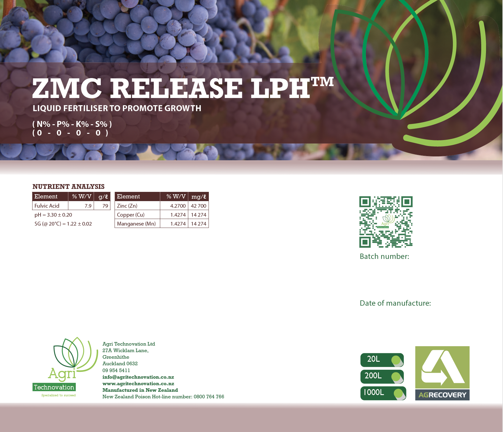 ZMC RELEASE LPH™ - Agri Technovation